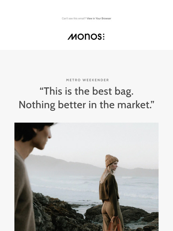 Monos: The Metro Weekender | Milled