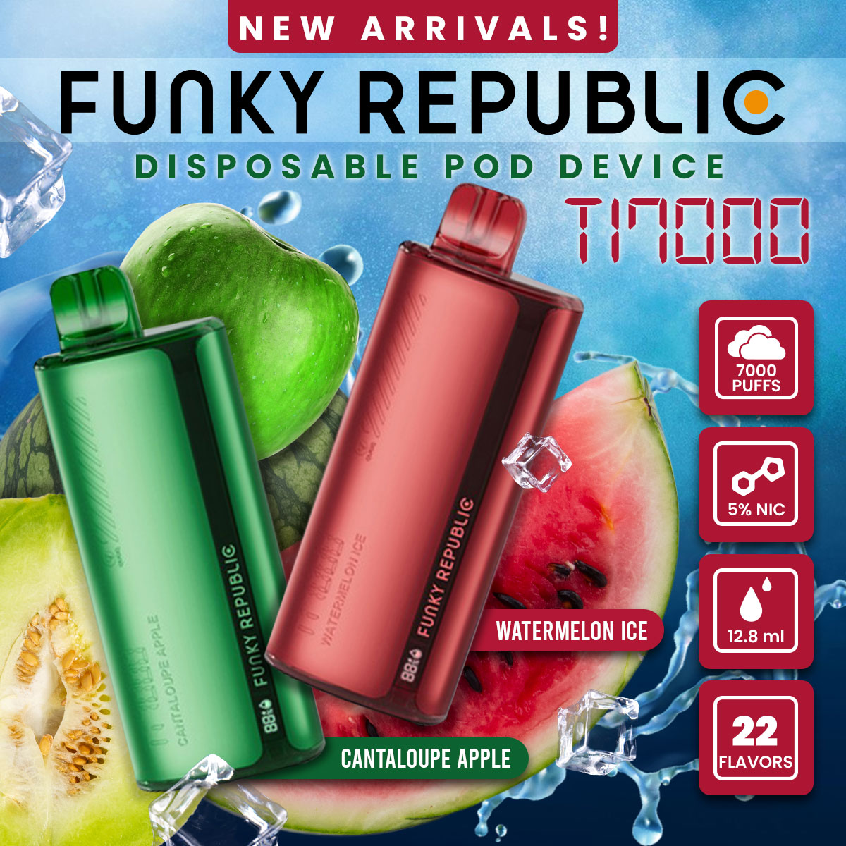 Vape: TRY NOW! Funky Lands Ti7000 Disposable 7000 Puff 🔥 | Milled