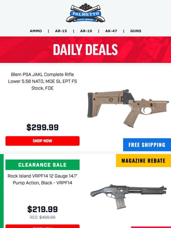 Palmetto State Armory: Today Only Deals On Rock Island VRPF14 12Ga ...