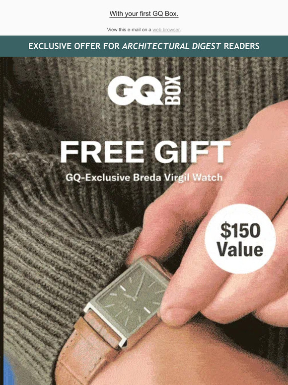 Architectural Digest: Limited Time Only: Get a FREE Breda Watch ($150 ...