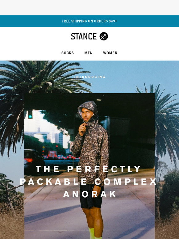 Stance: Layer Up In The Complex Anorak Featuring FreshTek™ | Milled