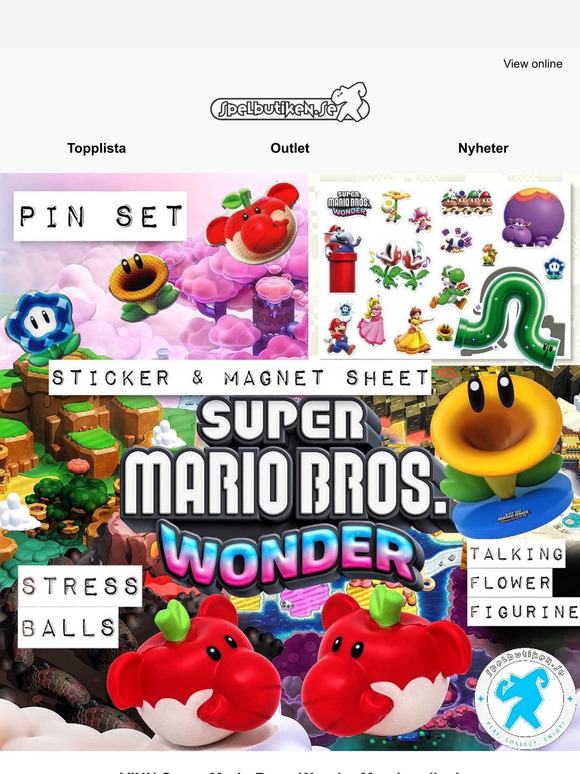 Spelbutiken: VINN Super Mario Bros. Wonder Merchandise! | Milled