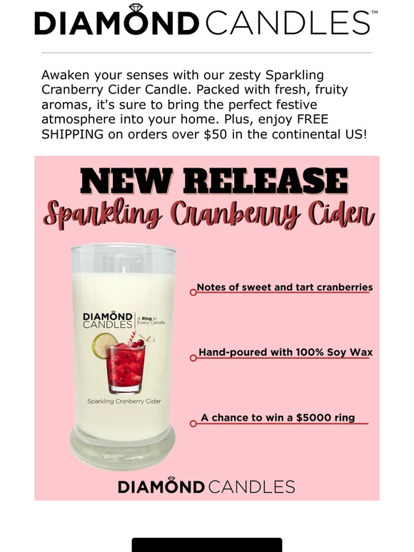 Diamond Candles: SPARKLING CRANBERRY CIDER IS HERE! 🍷 | Milled