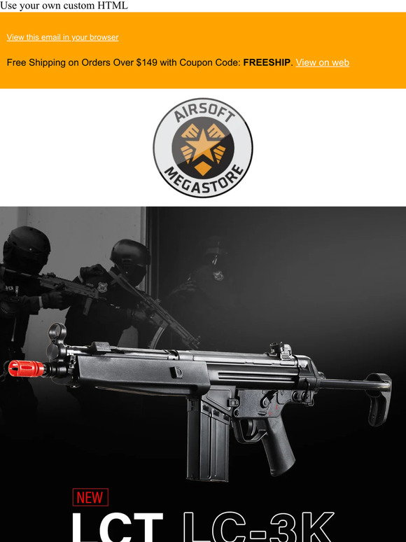 Airsoft Megastore: Introducing the New LCT LC-3K AEG with Retractable ...