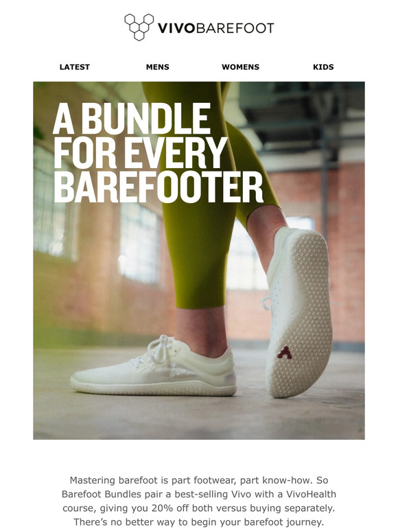 Vivobarefoot: Bundles: 20% off Vivos and VivoHealth | Milled