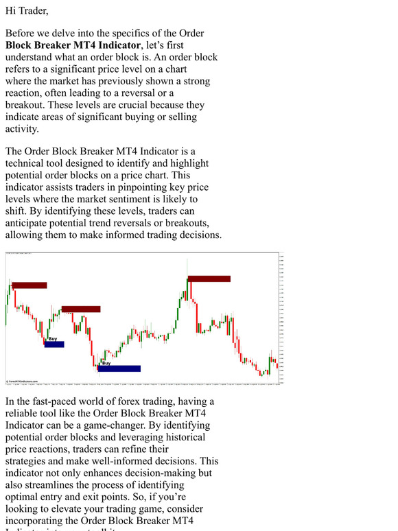 Forex MT4 Indicators: [Download] Order Block Breaker MT4 Indicator | Milled
