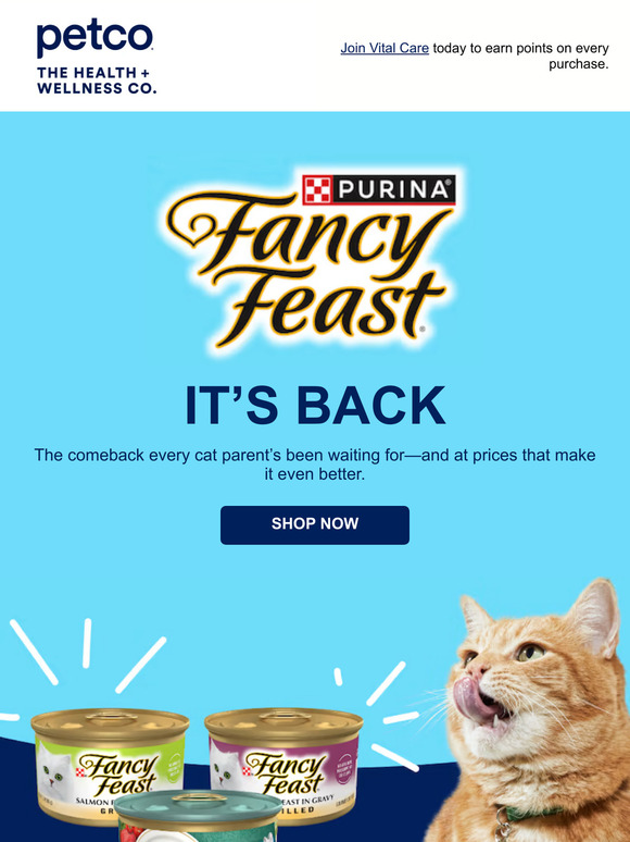 Petco: Stock up and save–Fancy Feast is back! | Milled