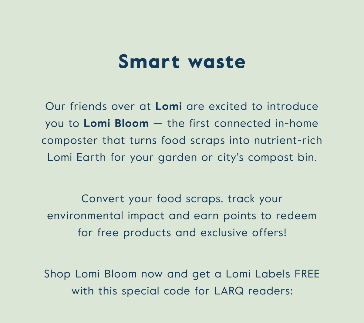 LARQ: Your food waste in Bloom 🍃 | Milled