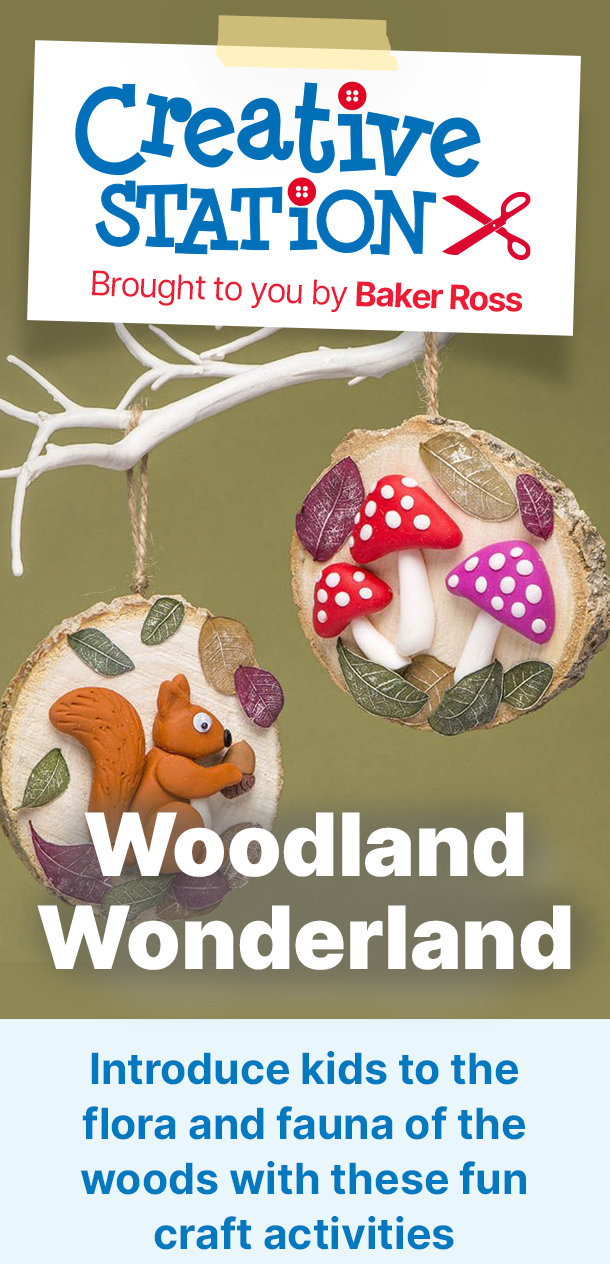 Baker Ross: 🦊 Open for 13 Wonderful Woodland Craft Ideas 🦉 | Milled