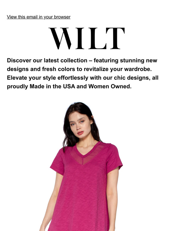 Wilt: Unveiling "Wilt's" Newest Collection & Colors for Elevated Style ...