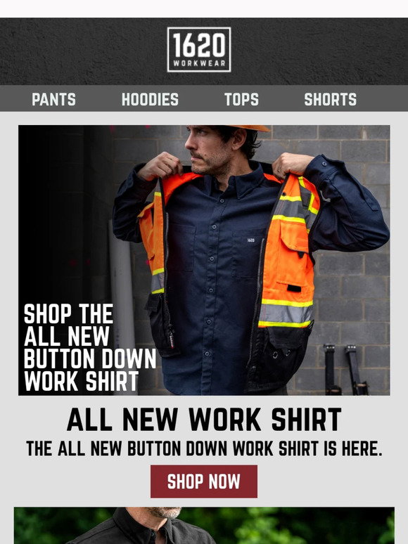 1620 Workwear: All New Button Down Work Shirt | Milled