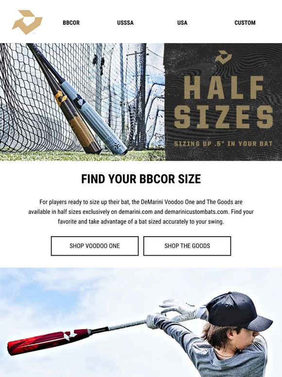 Wilson: Half Sizes for Voodoo One and The Goods | Milled