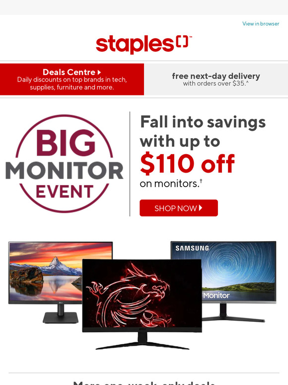 Staples: Don't miss out: Save up to $110! | Milled