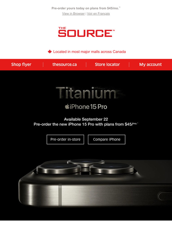 The Source: Drop. Everything. Pre-order the new iPhone 15 Pro today ...