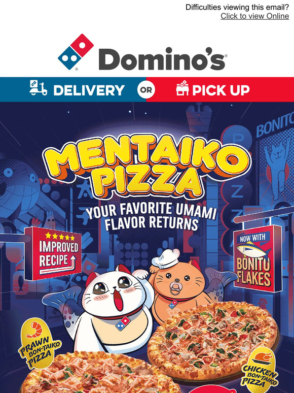 Domino's Pizza: Discover New Mentaiko Pizzas: An Explosion of Creamy ...