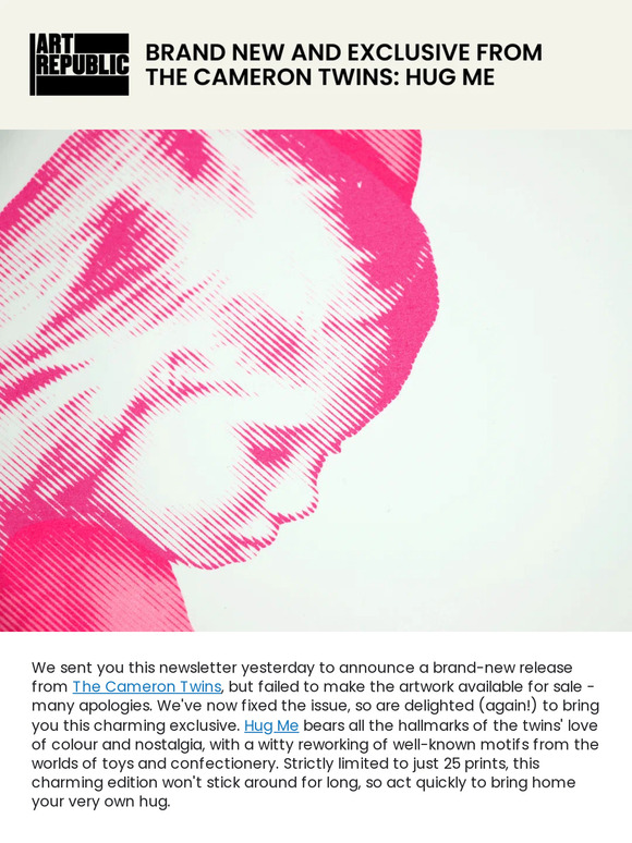 Art Republic: Oops... we messed up. The brand-new Cameron Twins release ...