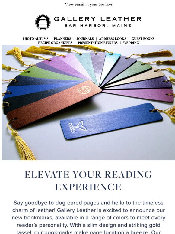 Gallery Leather: Introducing: Bookmarks! 📖 | Milled