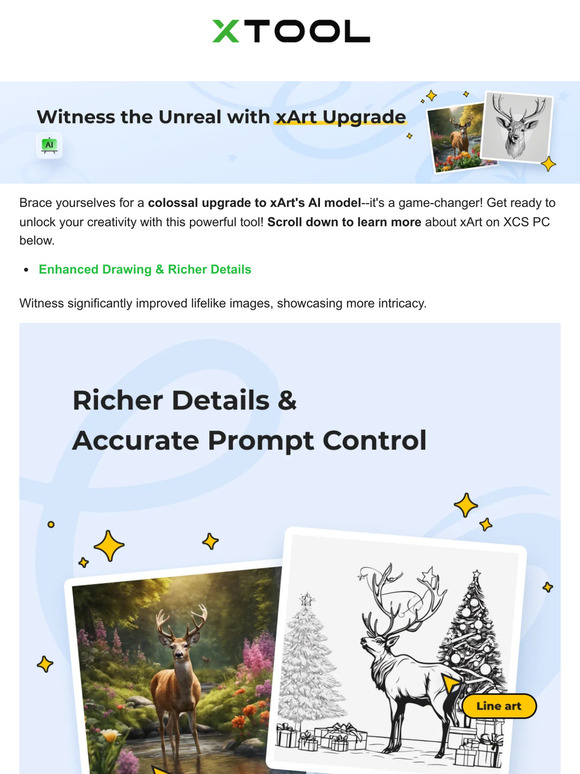 xTool: xArt AI Model Upgrade: A Remarkable Leap in Image Quality & Prompt Control | Milled