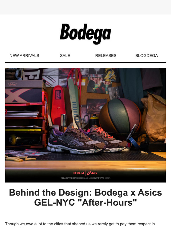 Bodega: Behind the Design: Bodega x Asics GEL-NYC "After-Hours" | Milled