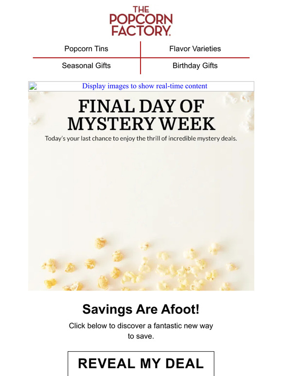 The Popcorn Factory: Your final offer of the week is…irresistible! | Milled