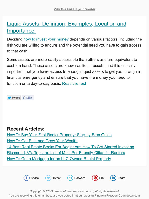 Financial Freedom Countdown: Liquid Assets: Definition, Examples ...
