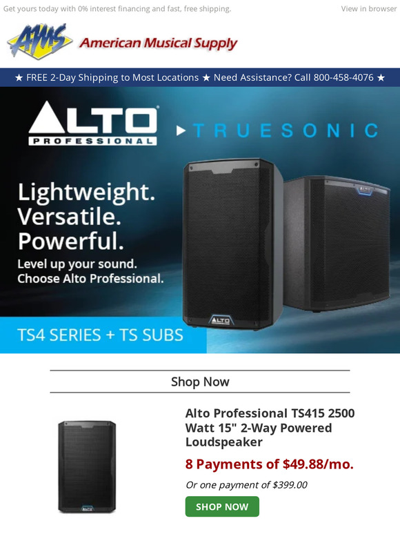 American Musical Supply: Great Sound for Any Occasion from Alto ...