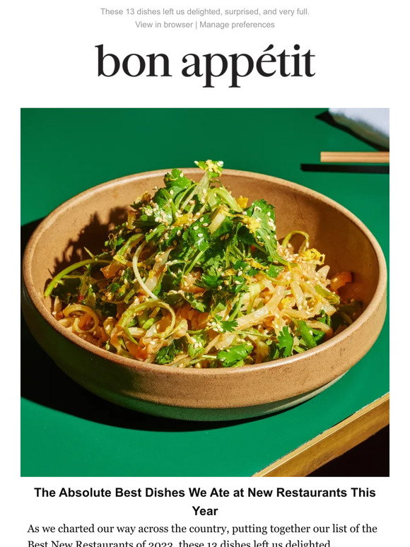 Bon Appétit: The Best New Restaurant Dishes of the Year | Milled