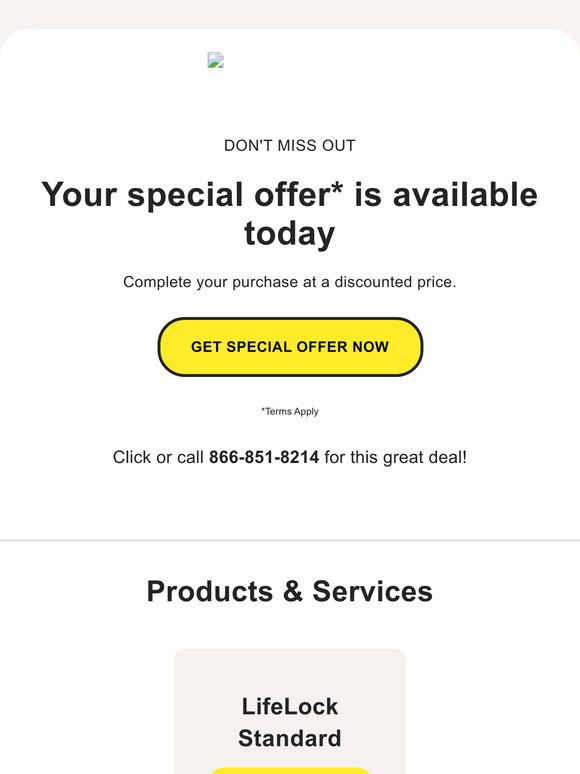 LifeLock: Special offer on the plans you viewed | Milled