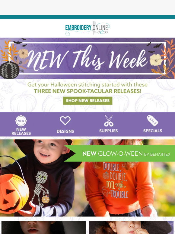 EmbroideryOnline.com: 🎃 NEW Spook-tacular Embroidery Designs Here! | Milled