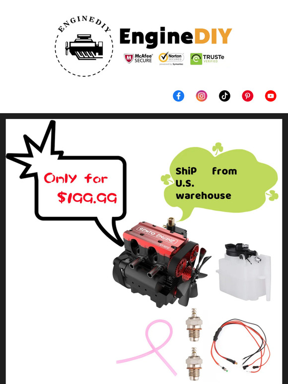 Enginediy: TECHING V8 Engine Model Kit Build Your Own V8 Engines That Works | Milled