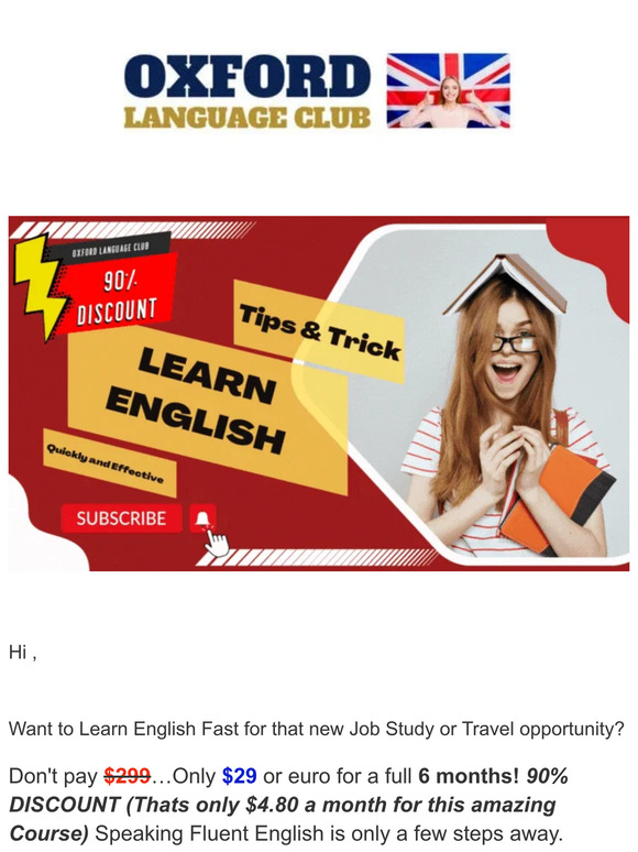 Oxford Language Club: Immersive English - Only 4.80 per month | Milled