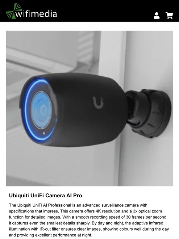 Wifimedia Eu Meet The Ubiquiti Unifi Camera Ai Pro Milled