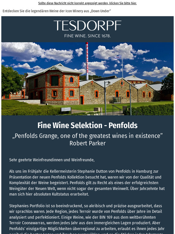 Carl Tesdorpf: Penfolds: Der beste Grange aller Zeiten | Milled