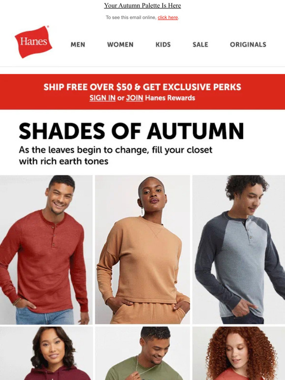 Hanes: 🍁 Colors You’ll Fall For 🍂 | Milled