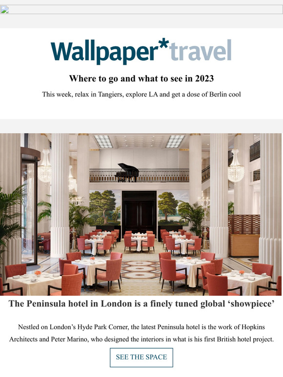 WallpaperSTORE*: Wallpaper* Travel in 2023: where to go | Milled