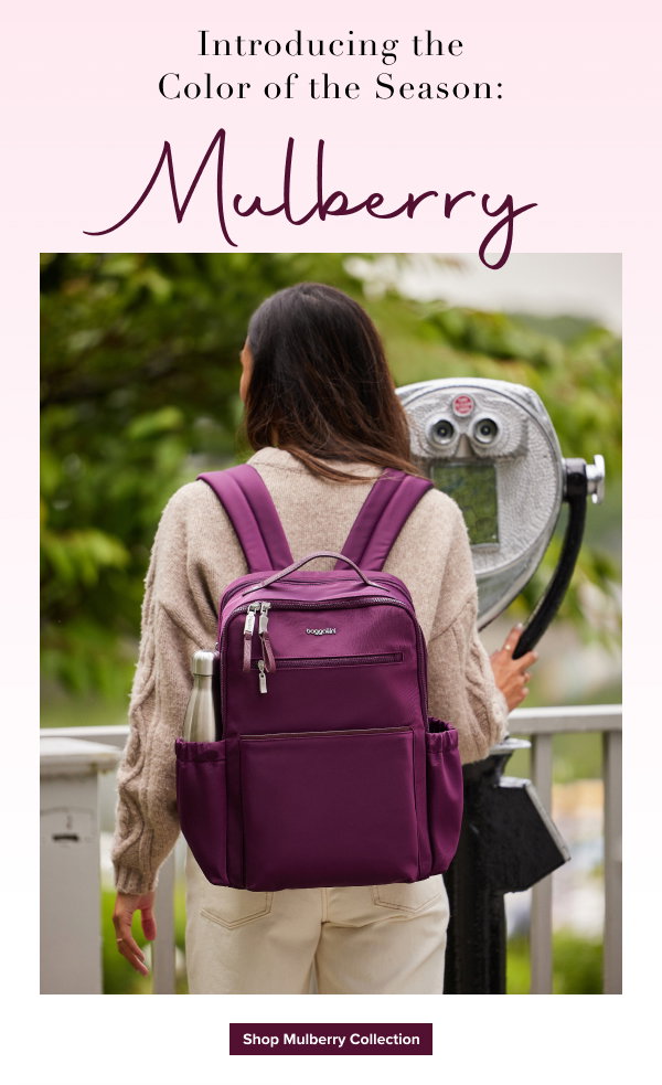 Baggallini: Introducing: Mulberry—The Color of the Season | Milled