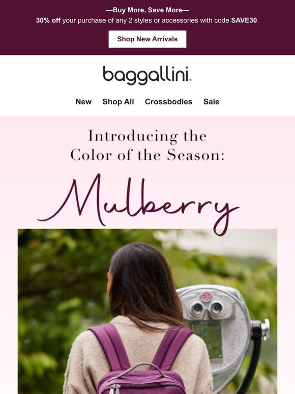 Baggallini: Introducing: Mulberry—The Color of the Season | Milled