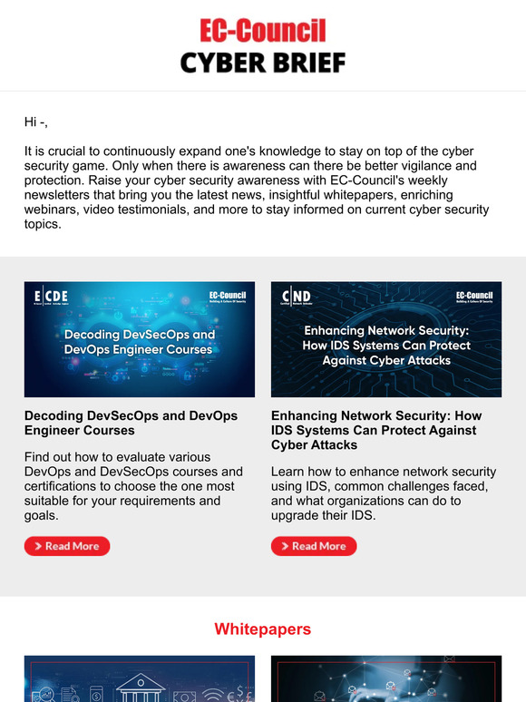 EC-Council: EC-Council Cyber Brief is Here! Get Cybersecurity Insights ...