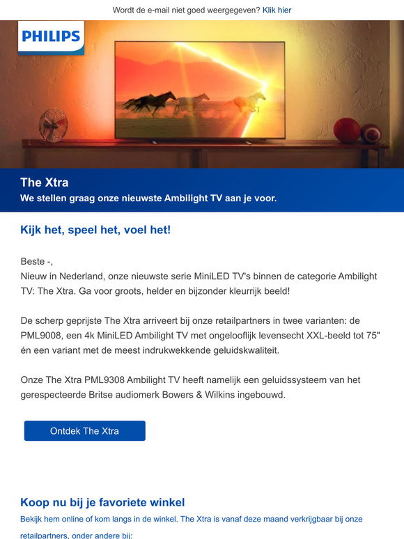 Philips NL: —, maak kennis met The Xtra. Onze nieuwste Ambilight TV ...