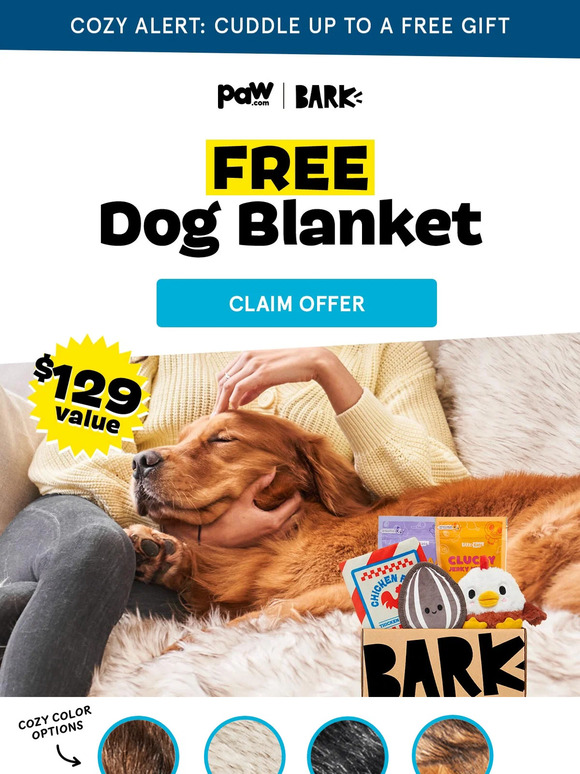 BarkBox: Your Pup's New Couch Blanket: Waterproof, Cozy AF & FREE | Milled