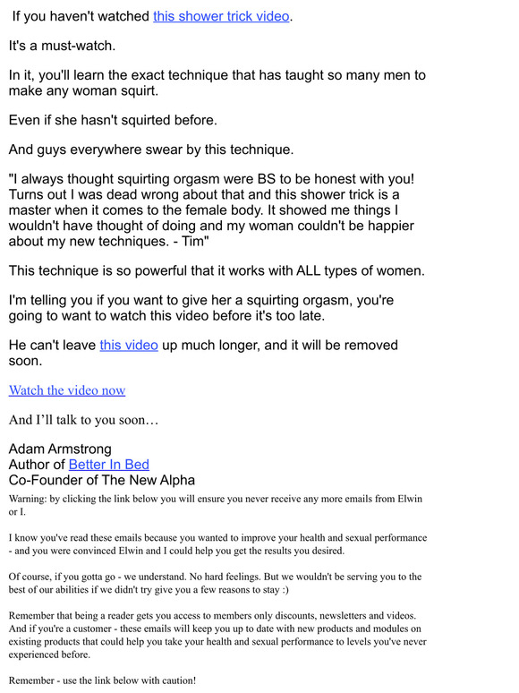 The New Alpha: Must See: Weird New Shower Trick | Milled