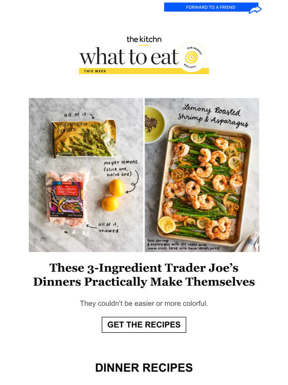 Kitchn: What to Eat: These 3-Ingredient Trader Joe’s Dinners Practically Make Themselves, The ...