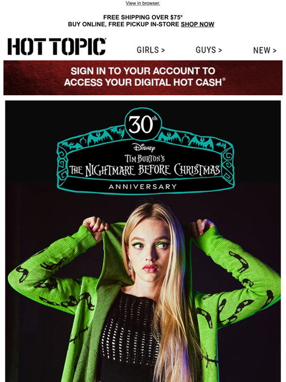 Hot Topic: The Nightmare Before Christmas styles to give you a fright 🎃 ...