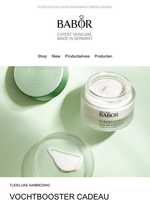 BABOR: Verzeker je van onze Moisture Glow Cream (15 ml) als cadeau bij ...