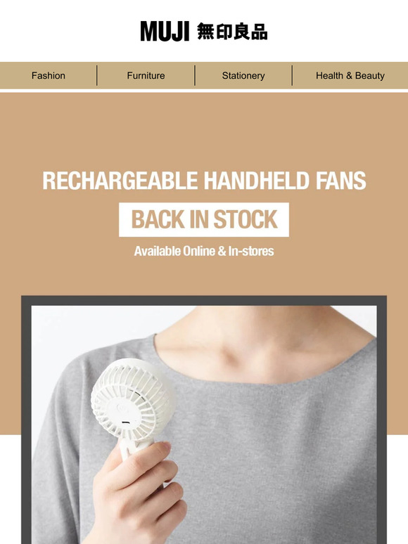 MUJI USA: Rechargeable Handheld Fans Are Back 🪭 | Milled