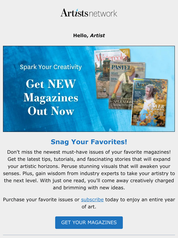 Artists Network: Spark Your Creativity with Our NEW Magazines! | Milled
