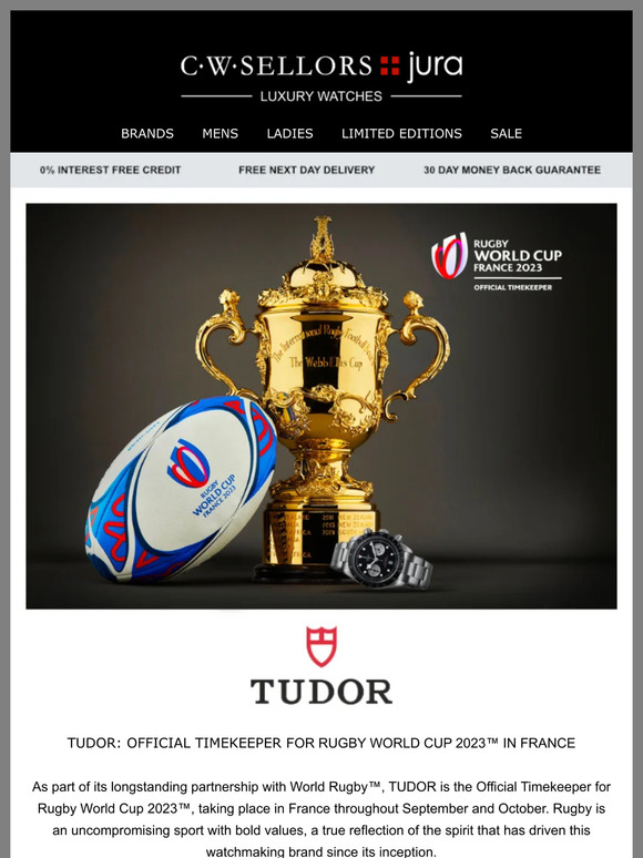 Jura Watches: TUDOR: Rugby World Cup Official Timekeepers | Milled