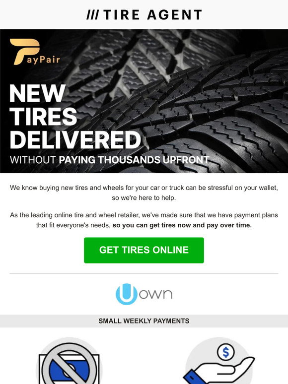 Tire Agent: Get New Tires Now and Pay Later! | Milled