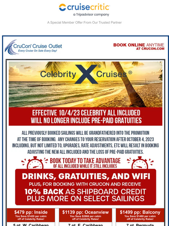 Cruise Critic: CruCon Exclusive Rates on Celebrity Cruises Saving You ...