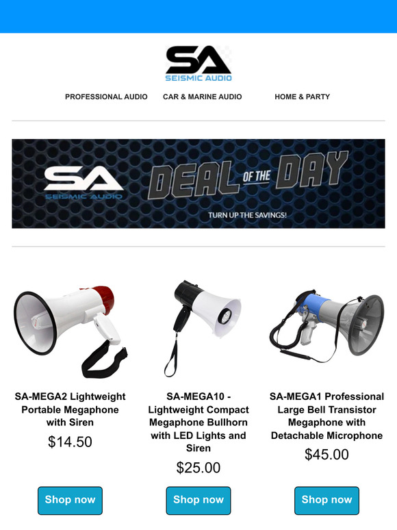 Seismic Audio: Megaphone Monday! Huge Markdowns on Select Megaphones ...